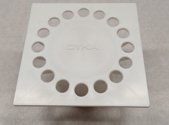 DOUCHE PUT DEKSEL - 10 X 10 CM - ORIGINEEL DYKA - WIT - ABS ROOSTER ...