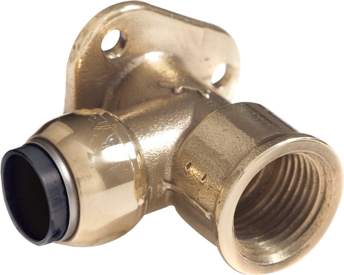 Sharkbite loodvrij messing muurplaat 15 mm x 1/2" BSP binnendraad | bol