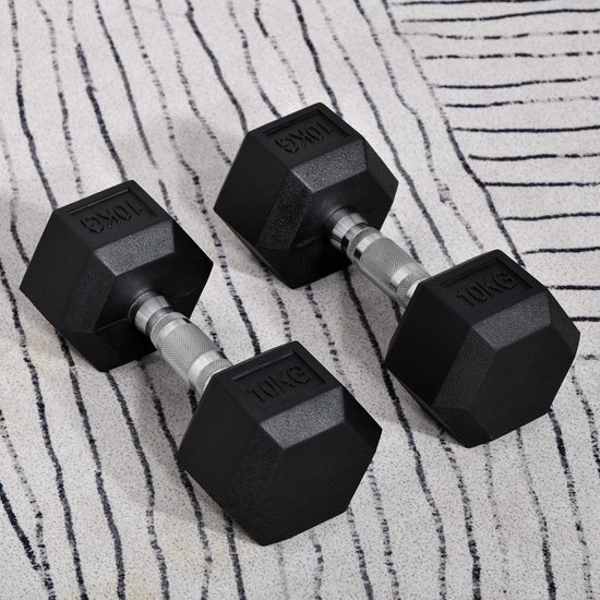 Zeshoekige dumbbells 2 set gietijzeren halter handgreep barbell halter ...