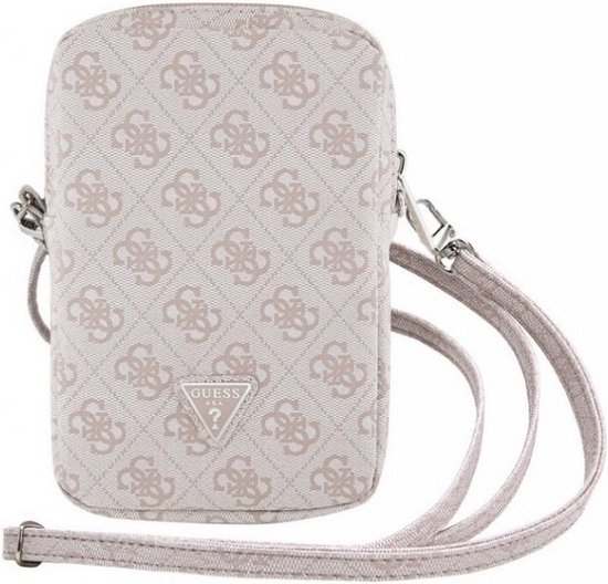Guess Triangle Logo Wallet Pouch met Riem (7 Inch) - Roze | bol