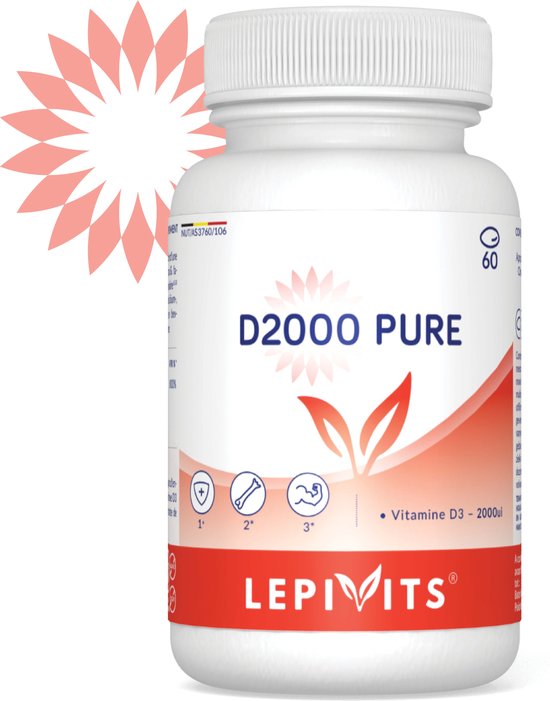 D2000 Pure | 60 plantaardige capsules | Immuunsysteem | Botstructuur ...