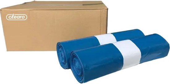 Containerzakken 240 liter blauw | 115x140 cm T70 | Doos 100 stuks | bol