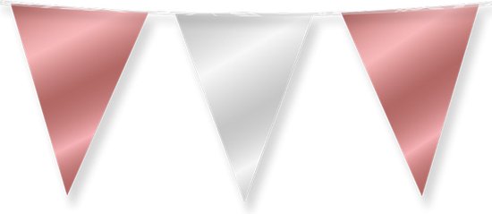 Party Flags foil - Rose gold and silver | bol