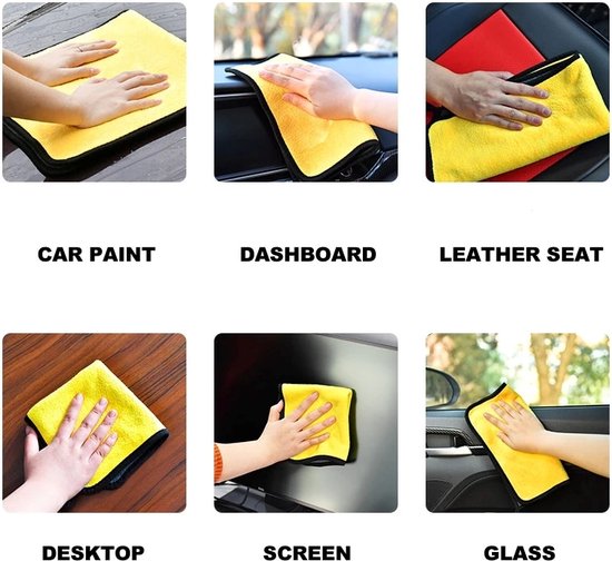 Ontdek de kracht van reiniging met onze gele microvezel doek ...