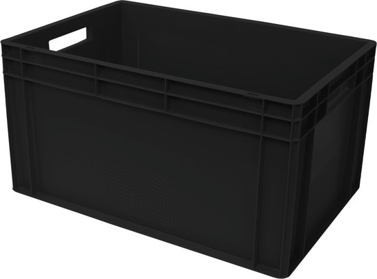 Alpac Stapelbak - Opbergbak - 600 x 400 x 320 mm - 60L - Zwart | bol