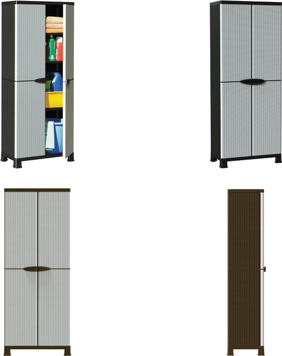 vidaXL Opbergkast 68x39x171-5 cm rattan ontwerp - Kast - Kasten ...