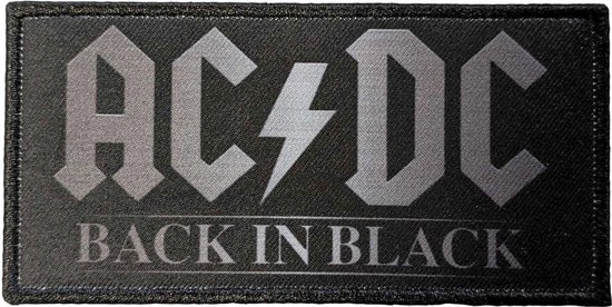 AC/DC - Back In Black Patch - Zwart | bol