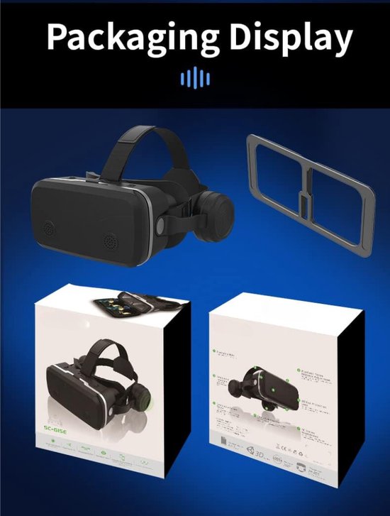 VR Bril - Virtual Reality 3D Bril - VR Glasses - VR Headset | bol