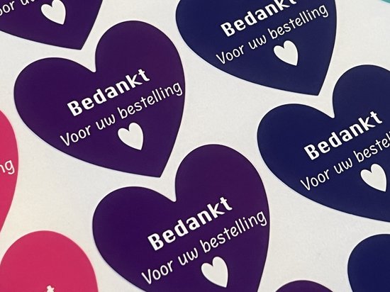 Afecto stickerset - 240 stickers - bedankt voor uw bestelling - in vier kleuren - 10... | bol