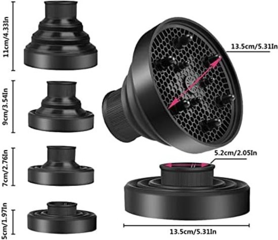 Diffuser opzetstuk - Diffuser fohn krullen - Diffuser fohn universa - 4 ...