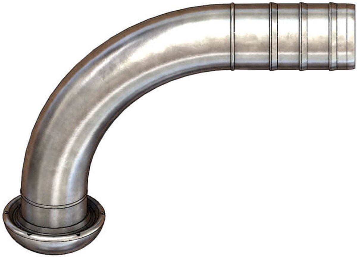 Dallai bocht 90° V-deel x slangtule - type C - verzinkt -108 x 100 mm | bol