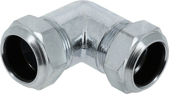 Bonfix Staalverzinkte knelfitting - Kniekoppeling 105 - 2 x knel - 15mm x 15mm | bol