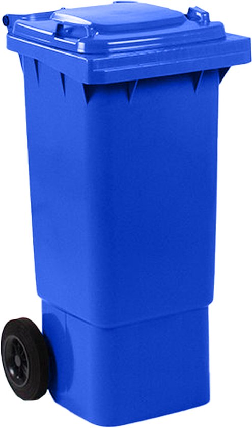 Afvalcontainer 80 liter blauw | Papiercontainer | bol