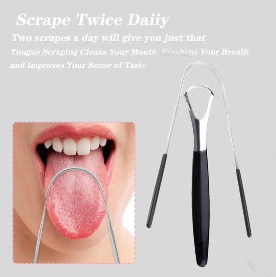 Tongschraper, Tong Scraper Set, Roestvrij Staal "U" Vorm Tong Scraper ...