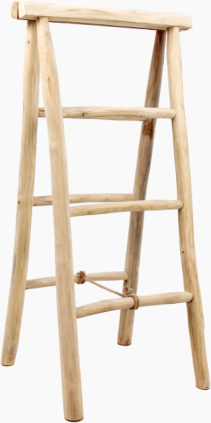 Tori Handdoekenrek - 50x8x100 cm - Bruin - Teakhout - handdoekladder ...