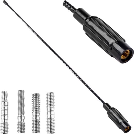AMIO FM/AM Auto Antenne Mini Universeel met 4 Adapters Zwart (41 cm) | bol