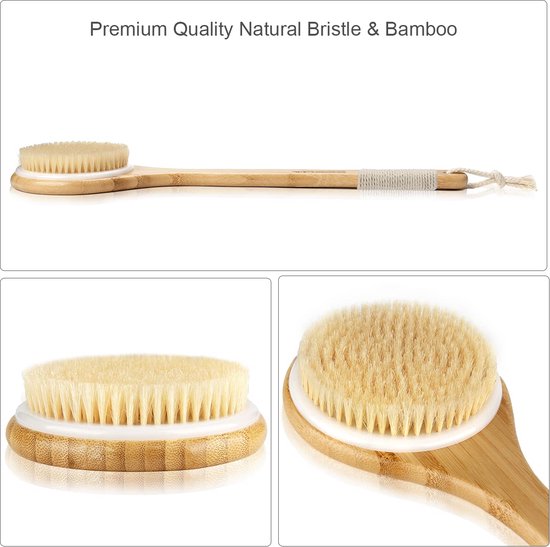 Philorn Houten Badborstel inclusief spons - Rug schrubber ...