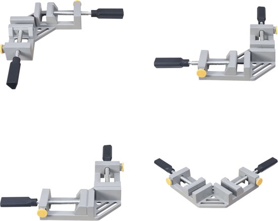vidaXL Hoekklem met dubbel handvat 95 mm aluminium - Hoekklem ...