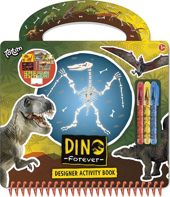 Totum Dino designer doeboek vakantieboek tekenen schrijven en stickeren ...