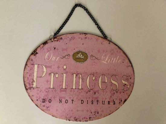 Our Little Princess Do Not Disturb Bord | Metalen Bord | 25x20 cm | Met ...