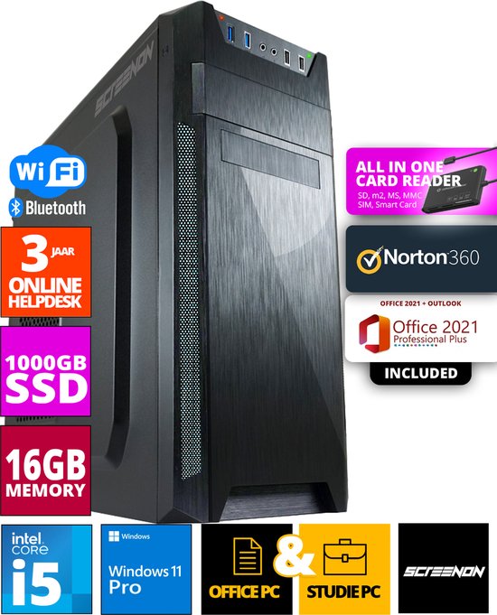 Intel Office PC - Intel Core i5 - 1TB NVMe SSD - 16GB RAM - RTX 3050 ...