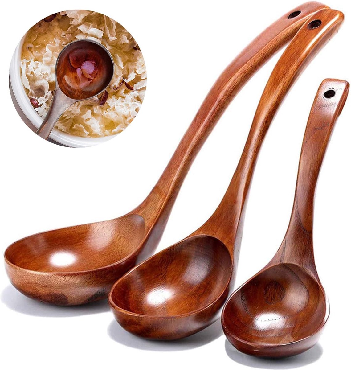 Natuurlijke houten soeplepel van hout soeplepel soeplepel hout ...