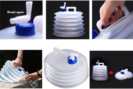 Wateropslag - Opvouwbaar Watervat - 10L - Lekvrij - Draagbaar voor ...