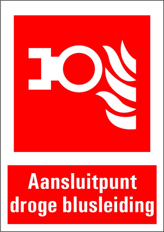 Aansluitpunt droge blusleiding bord met tekst 210 x 297 mm | bol