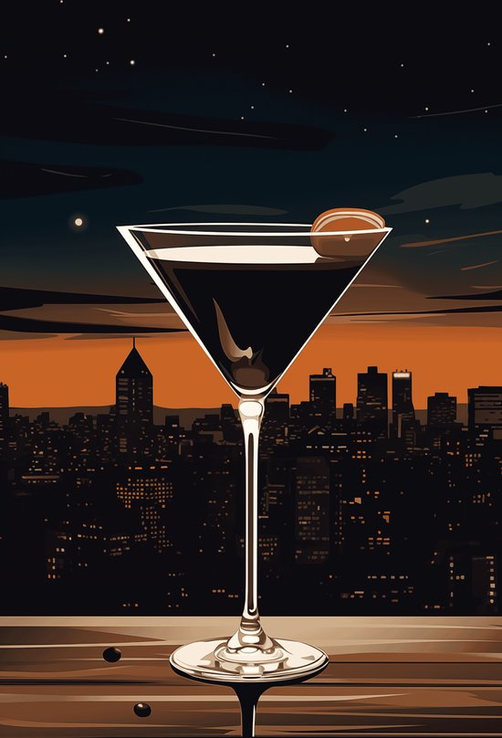 Espresso Martini Poster - Cocktail - Stad - Avond - Drank - Esma ...
