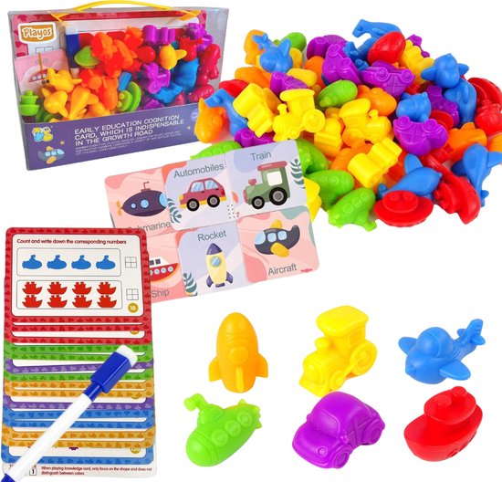 Playos® - Tellen en Sorteren - met Kaarten - Voertuigen - XL ...