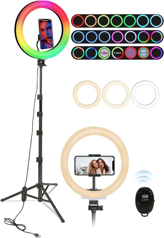 Ringlamp met Statief - Ring Light - TikTok Lamp - LED Ringlamp ...