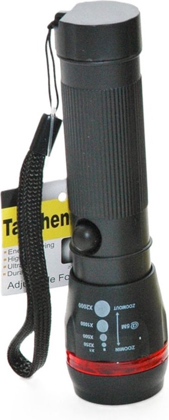 Zaklamp - LED - compact - kunststof - zwart - 15 cm | bol