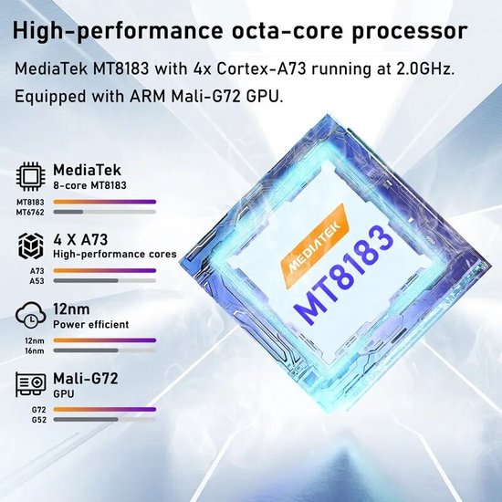 N-ONE NPad Plus Tablet PC 10.36inch 2000x1200 FHD MT8183 8 kernen Android 12 16(8 +... | bol