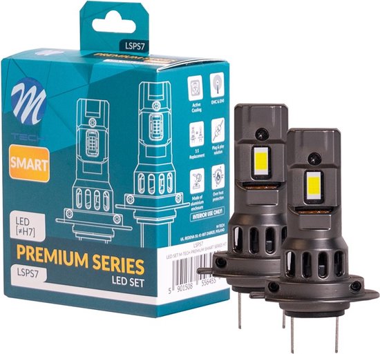 M-Tech H7 12V LED set - Premium smart serie (Canbus) - Plug & Play - Set | bol