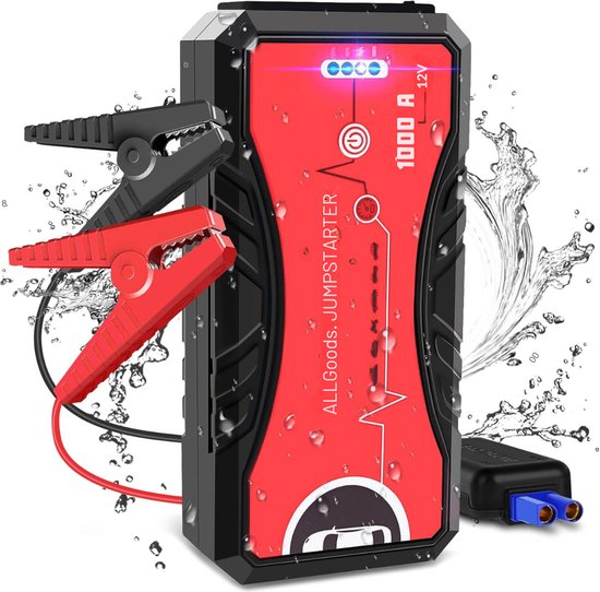 Jumpstarter voor Auto – Startkabels 13200mAh – Acculader Auto 1000A ...