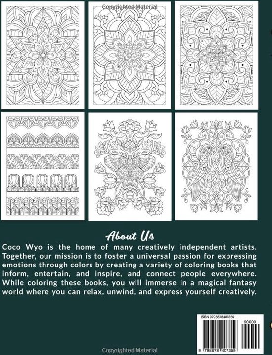 Mindful Patterns Coloring Book - Coco Wyo - Kleurboek voor volwassenen | bol
