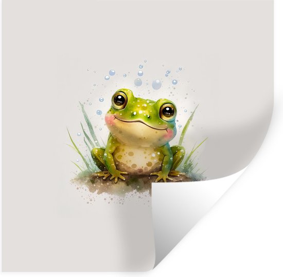 Muurstickers - Sticker Folie - Kikker - Groen - Waterverf - Dieren ...