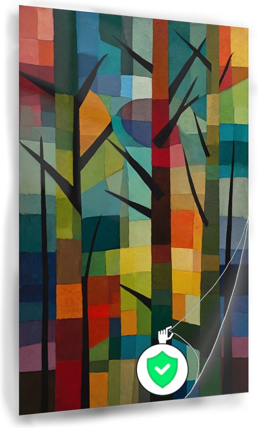 Bos abstract poster - Abstractie poster - Wanddecoratie bos - Poster ...