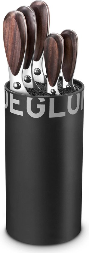 Déglon Groot zwart messenblok met stangen – 5-delig – modern design | bol