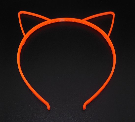 Diadeem met katten oren oranje - kinderfeestje - verjaardag ...