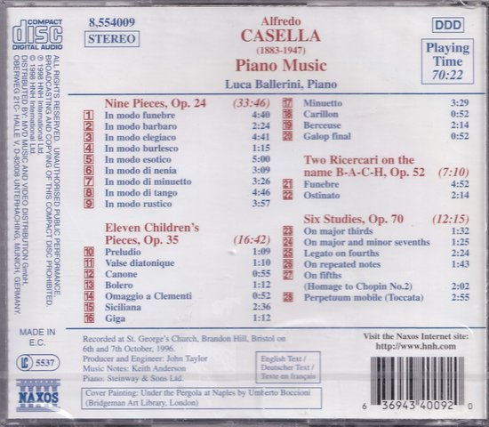 Piano music - Alfredo Casella - Luca Ballerini, Luca Ballerini | Muziek ...