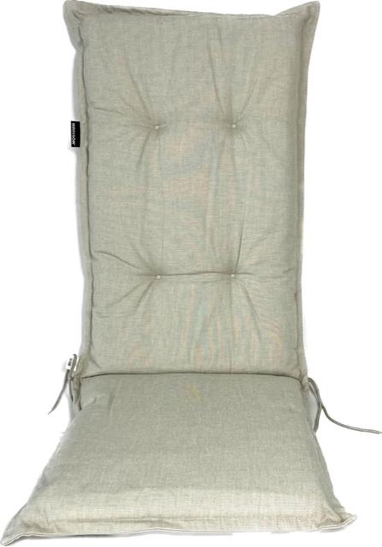 Madison Tuinstoelkussen hoge rug 50x123 cm Motive ecru | bol