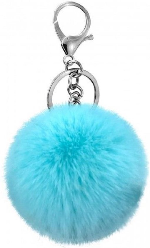 Een ontzettend leuke sleutelhanger in de vorm van een fluffy bal ...