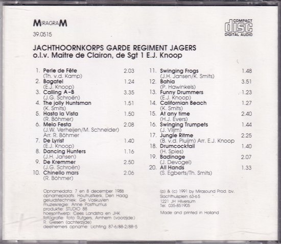 Jachthoornkorps Garde Regiment Jagers - Diverse componisten ...