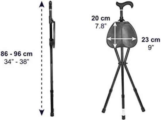 Wandelstok Met Zitje Opvouwbaar - Wandelstok Opvouwbaar - Opvouwbaar ...