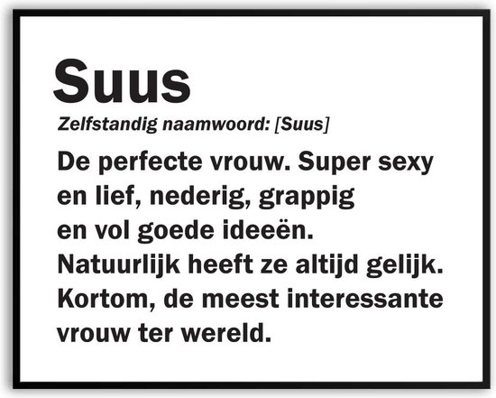 Suus Woordenboek Fotolijst met glas 30 x 40 cm - Prachtige kwaliteit ...