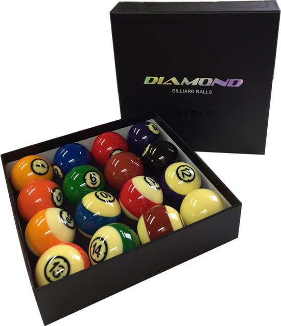 Diamond Ultra-C 57,2mm Phenolic Pool Balls - Set Professionele ...