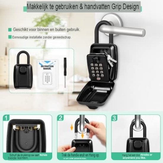 Sleutelkastje Met Cijferslot - Sleutelkastje Buiten Met Code ...