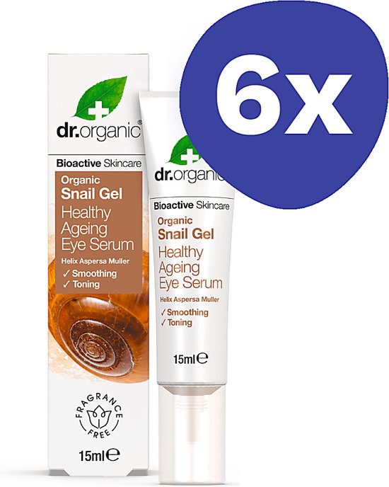 Dr Organic Slakken Gel Oogserum BUNDEL (6x 15ml) | bol