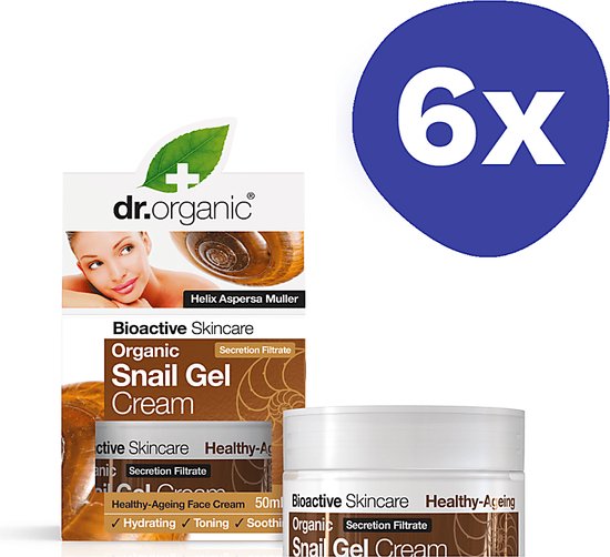 Dr Organic Slakken Gel Dagcreme BUNDEL (6x 50ml) | bol